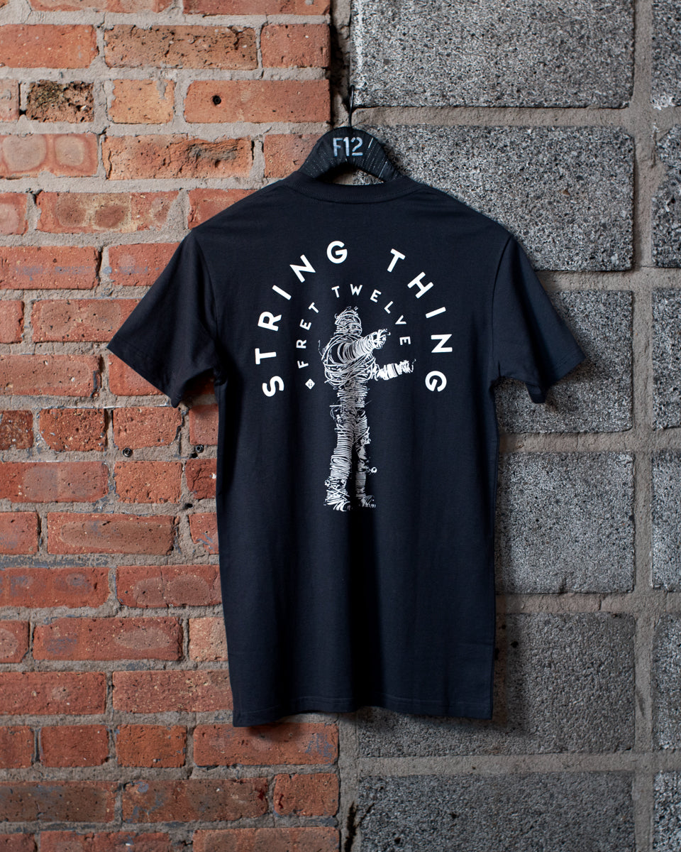 String Thing Logo Tee - Black Graphic Shirt | FRET12